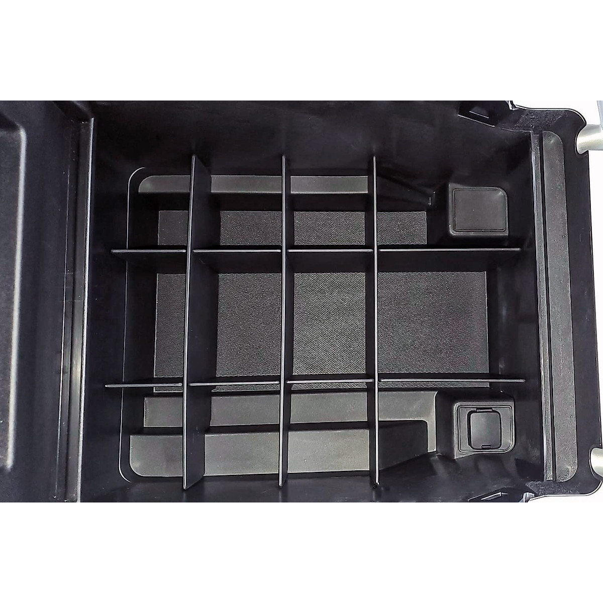 EDBETOS Center Console Organizer Insert Dividers Compatible with Ford F150 Accessories 2015 2016-2019 2020 F-150 Armrest Interlock Secondary Storage ABS Material, Full Console w/Bucket Seats ONLY