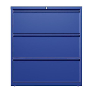 Hirsh 36-in Wide HL10000 Series 3 Drawer Metal Lateral File Cabinet Classic Blue