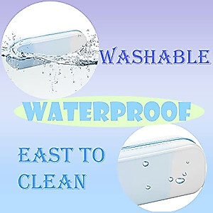 minimaliving Pencil Case,Colorful Silicone Waterproof Pencil Pouch Aesthetic Lightweight&Portable Pen Bag Stylish Small Office Supplies for Adults,Women and Men(Blue)