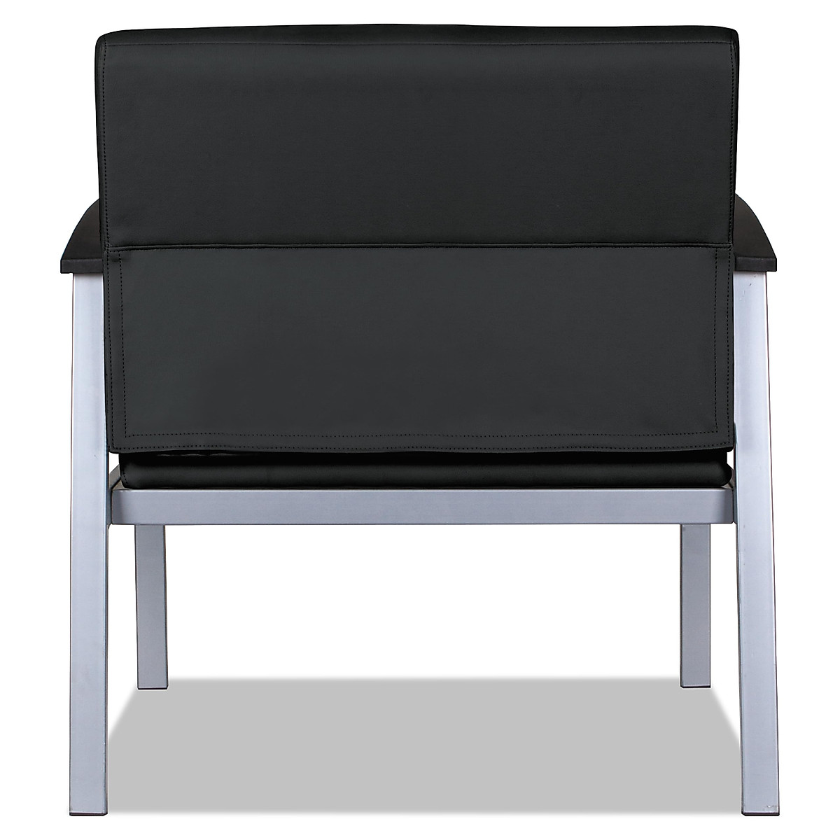 Alera ML2219 metaLounge Series Bariatric Guest Chair, 31-Inch x26-Inch x33.63-Inch, BLK Seat/Back, Silver Base