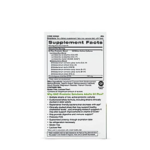 GNC Probiotic Solutions Adults | Customized Vegetarian Formula for Adults 50+, Supports Digestive and Immune Health | 30 Capsules