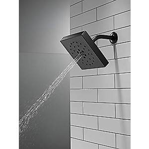DELTA FAUCET 52484-BL Delta H2Okinetic 4-Setting UltraSoak Shower Head, Matte Black