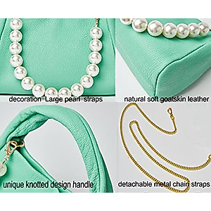 Small Goatskin Top Handle Clutch Handbags (4-Green)