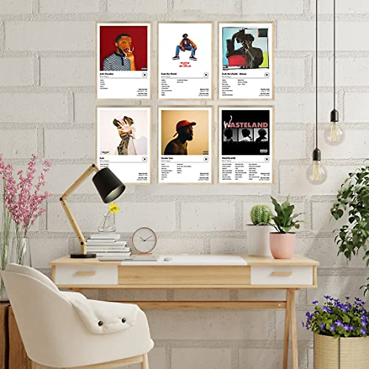 Hulilis Brent Faiyaz Music Album Cover Posters Print Room Aesthetic Dorm Decor HD Print Aesthetic Pictures for Living Room Bedroom Music Classroom Wall Art Decor Set of 6 Unframed 7x10 inch