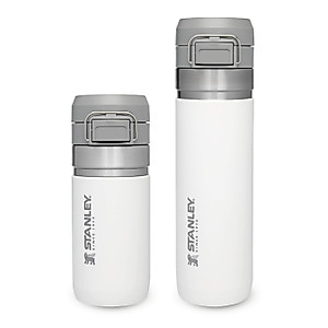 STANLEY Quick Flip Stainless Steel Water Bottle .71L / 24OZ Polar – Leakproof Insulated Water Bottle - Push Button Locking Lid - BPA-Free Thermos Flask - Cup Holder Compatible - Dishwasher Safe