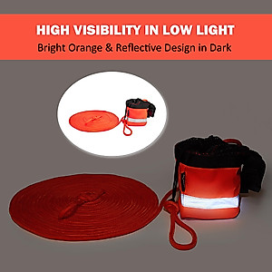 MOOCY Rescue Throw Bag with Floating Rope - Ultra Strong Water Rescue Equipment for Kayak Tow Line, Boat, and Canoe Accessories - Supports up to 1845lbs (100ft.)