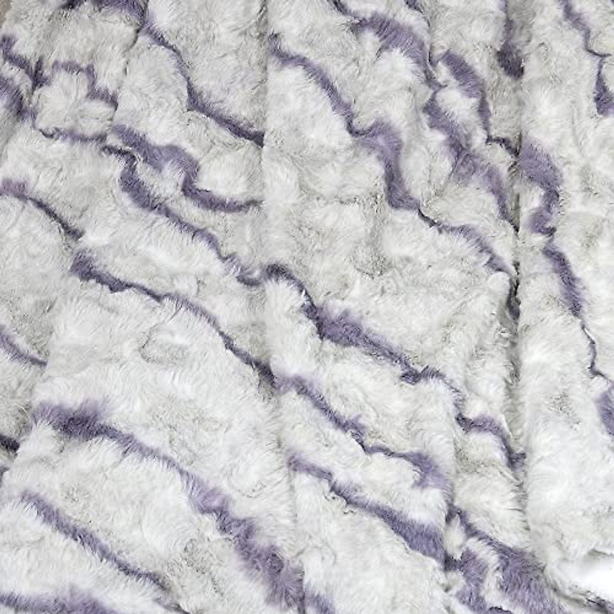 Home Soft Things Calla Soft Warm Cozy Fluffy Comfy Throw Blanket with Sherpa Backing 60'' x 80'', Luxurious Accent Plush Couch Bed Sofa Cover Farmhouse Décor