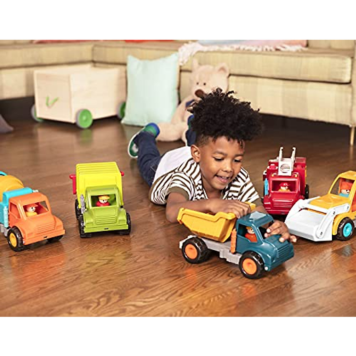 Battat – Yellow Dump Truck – Classic Toddler Trucks – Kids Construction Toys – Soft Rubber Wheels – 18 Months + – Dump Truck