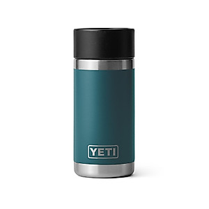 YETI Rambler 12 oz Bottle, Stainless Steel, Vacuum Insulated, with Hot Shot Cap, Charcoal