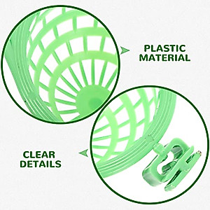 Mipcase 2pcs Plastic Bird Nest, Canary Nest Plastic Hollow Hanging Cage Finch Parrot Canary Pigeon Nest Bowl Eggs Hatching Tool Pan, Bird Breeding Hut Nest Pan