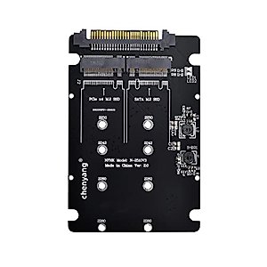ChenYang M.2 NVME SSD to U.2 SFF-8639/NGFF SATA SSD to SATA 2 in 1 Combo Hard Drive Converter Adapter (NVME to SATA not Working)