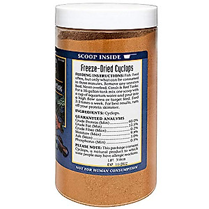 San Francisco Bay Brand Freeze-Dried Cyclops 0.64-Ounces (18-Grams) Jar, with Feeding Scoop