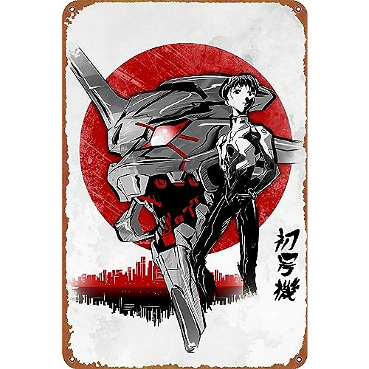 First Unit Anime Poster Retro Metal tin Sign Halloween Tin Sign,Cave,Bar,Club, Home Wall Art Metal Tin Sign 8x12 inches