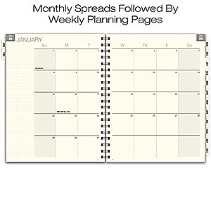 Essential 8.5"x11" Monthly & Weekly 2023 Planner with tabs - 14 Months (November 2022 Through December 2023) - Professional, Simple, Easy-to-Use Design. Frosted Vinyl Covers for Extra Protection