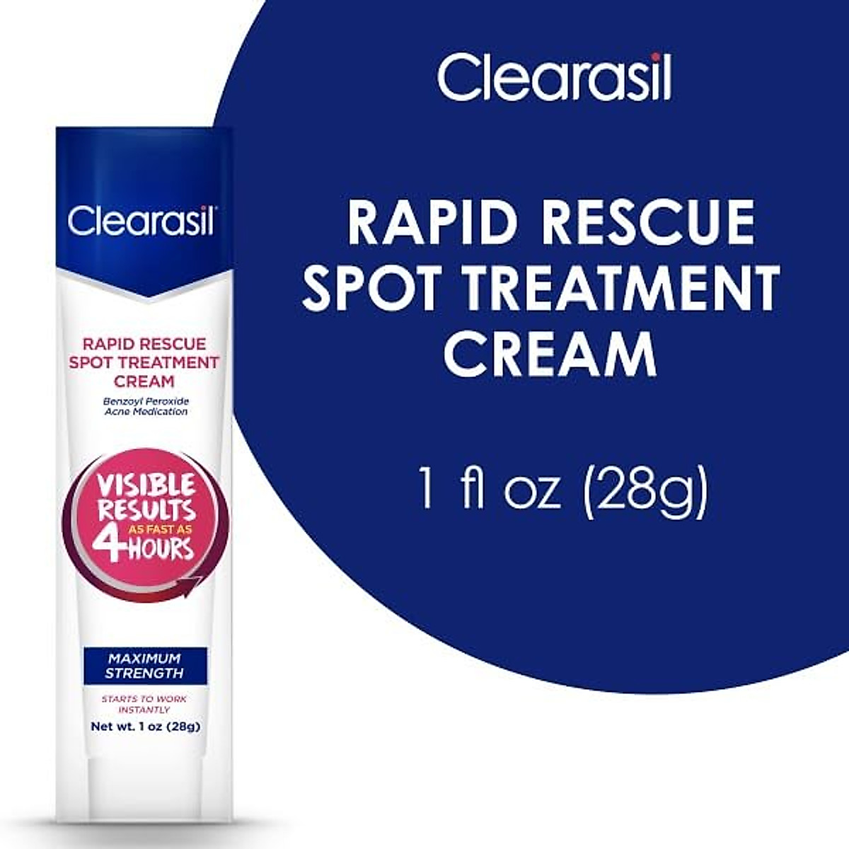 Clearasil Ultra Rapid Action Vanishing Treatment Cream, 1 oz. (Pack of 3)