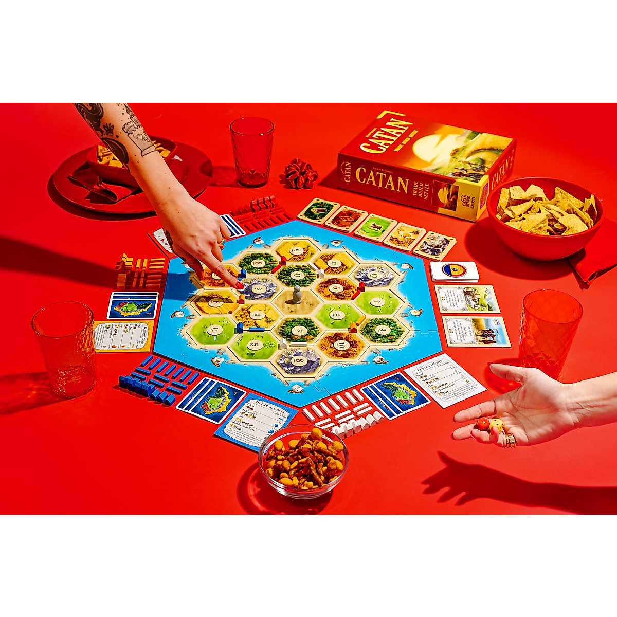 Catan Board Game (Base Game) | Family Board Game | Board Game for Adults and Family | Adventure Board Game | Ages 10+ | for 3 to 4 Players | Average Playtime 60 Minutes | Made by Catan Studio