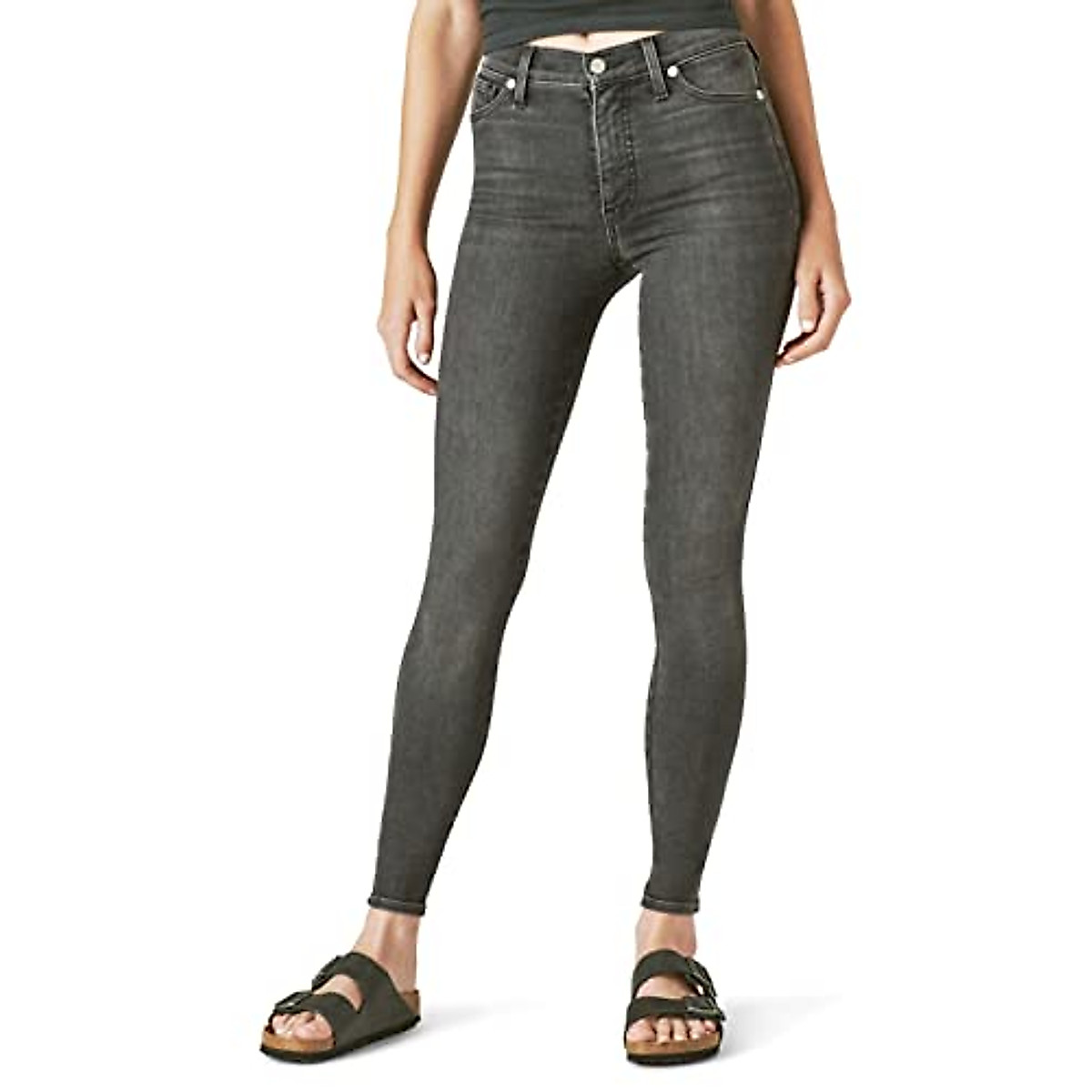 Lucky Brand womens Uni Fit High Rise Skinny Jeans, Global Grey, 4 US