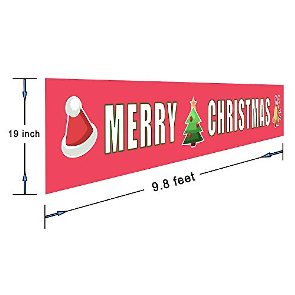 Merry Christmas Banner | Large Xmas Sign | Huge Xmas House Home Outdoor Party Decoration