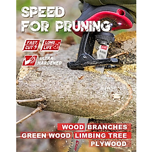 EZARC Wood Pruning Reciprocating Saw Blade 9 Inch, Fleam Ground Teeth Pruning Saw Blades for Tree Trimming, Wood/Wet Wood Cutting, 5 Pieces