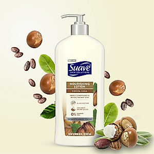 Suave Skin Solutions Body Lotion, Cocoa Butter & Shea, 18 Fl Oz (Pack of 6)