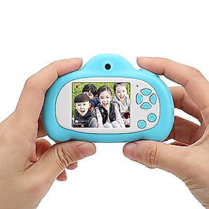 PAKIDS Kids Camera， 2 inch IPS HD Display Screen 1080P Cartoon Kids Camera Children Toy Cameras with Front and Rear Dual Cameras,Mini Camera(Blue) (Color : Blue)