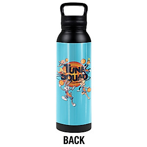 Space Jam 2 OFFICIAL Tune Squad Group 24 oz Insulated Canteen Water Bottle, Leak Resistant, Vacuum Insulated Stainless Steel with Loop Cap