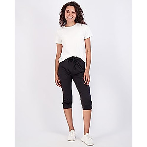 3 Pack: Womens Soft Capri Jogger Women Running Bottoms Capris Running Sports Yoga Lounge Active Ladies Warm Sweatpants Joggers Pants Casual Athletic Pockets Summer Yoga Cropped Cuffed - Set 5, M