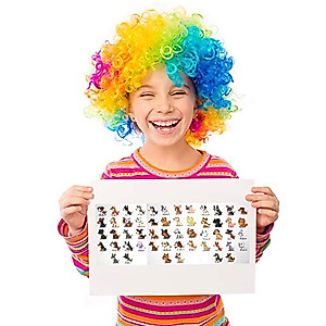 Fiomia Dogs Temporary Tattoo cartoon Sticker Face Decal Body Glitter for children kids girls Waterproof Removable 54 Designs 3 Sheets