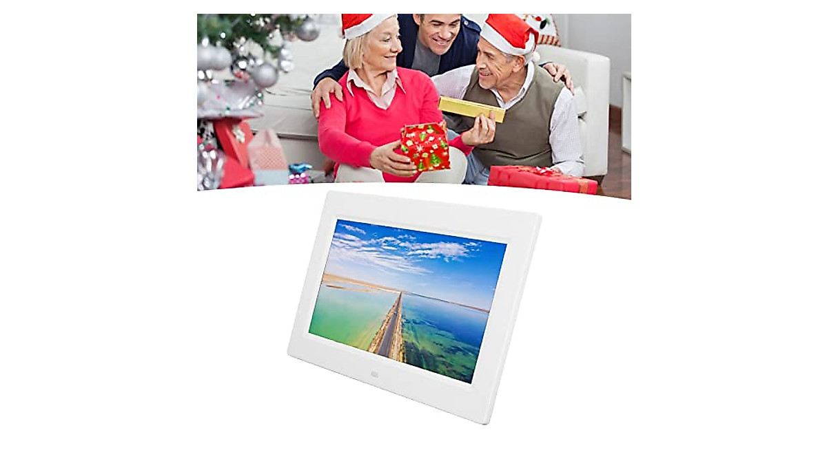 Stylish 10 Inch Digital Photo Frame with Speaker & Remote