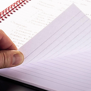Black n' Red Notebook, Hardcover, Premium Optik Paper, Scribzee App Compatible, Environmentally Friendly, Durable Spiral Binding, 11" x 8-1/2", 70 Double-Sided Ruled Sheets, Pack of 3 (400123488)