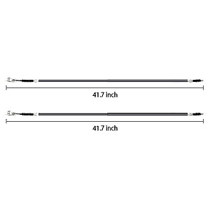 10L0L Golf Cart Brake Cable Set for Club Car DS 2000-up, 42inch Brake Cable Kits Suitable for Driver & Passenger Side, OEM# 102022101