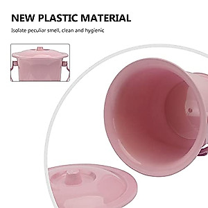 Cabilock Portable Toilet for Kids Portable Toilet Urinal Spittoon Chamber Pot Potty Plastics Bedpan Urine Bucket Bottle with Lid for Household Adults Child Pregnant (Pink) Bedside Commode Bucket