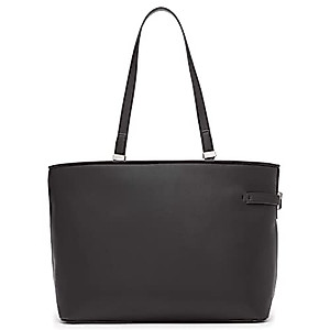 Calvin Klein Jade Tailored Tote, Black/Silver,One Size