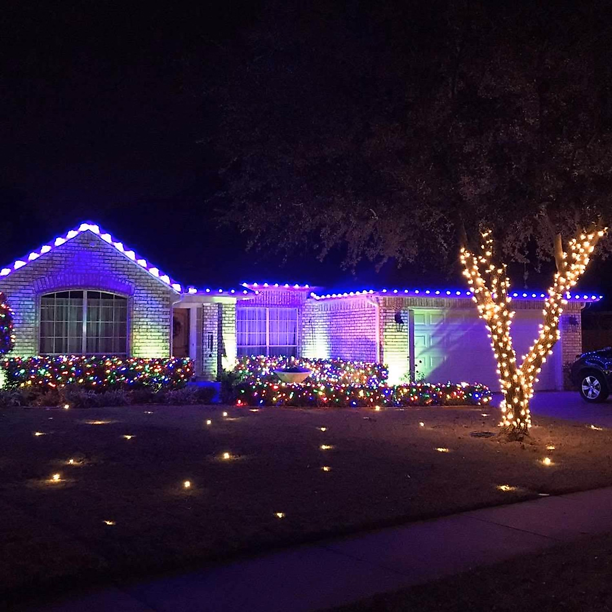 Minetom 25 Pack LED C9 Multicolor Replacement Christmas Light Bulbs, Commercial Grade Dimmable Holiday Bulbs, Strawberry Bulbs, Fits in C9/E17 Base Sockets (25 Pack, Multi-Colored)