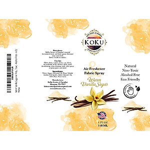 Warm Vanilla Sugar Air Freshener - Room Spray - Odor Eliminator - Deodorizer - Car Air Freshener - Home Spray - Linen Spray - Fabric Refresher - Non-Toxic - Alcohol Free (4 Oz)