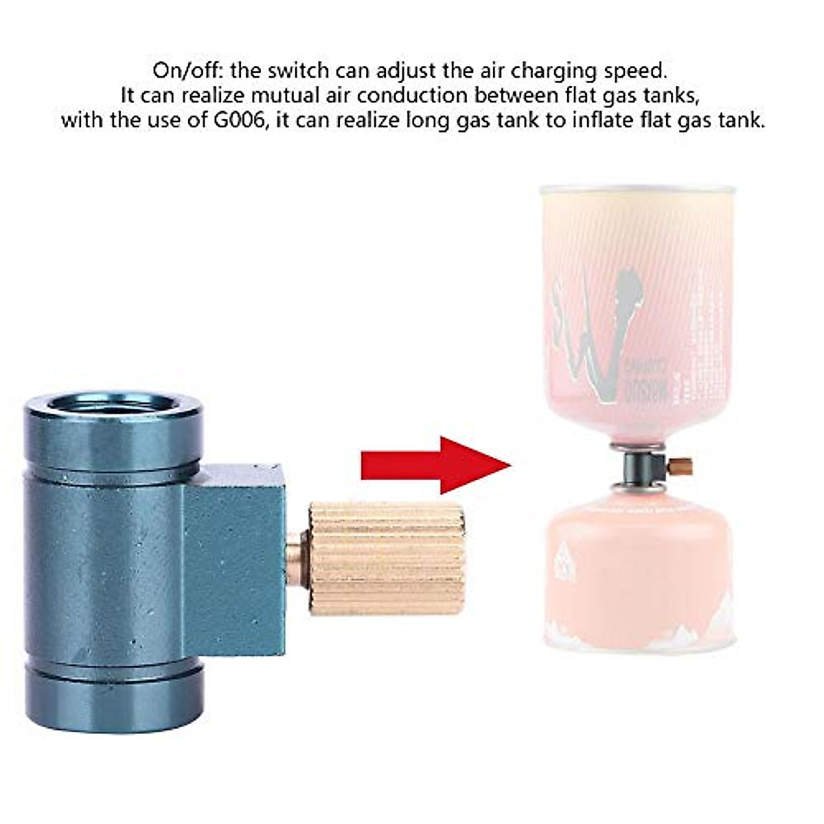 Gas Refill Adapter Filling Butane Canister, Outdoor Cam Hiking Furnace Head Gas Tank Inflating Accessories Valve Refill Adapter Gas