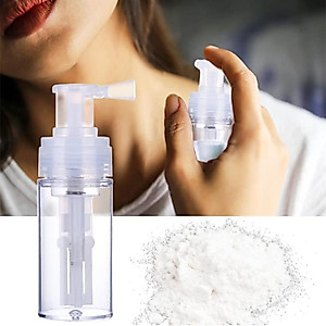AKOAK 1 Pack 110ml Portable Detachable Travel Spray Bottle Container PET Cosmetics Bottle Transparent Dry Powder Spray Bottle