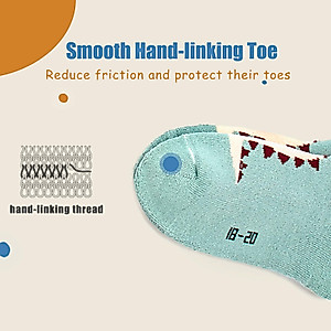 Mardonskey Big Boys Warm Cotton Socks Kids Winter Thick Crew Socks Thermal Cozy Socks for Boys 6 Pack 10-12 Years