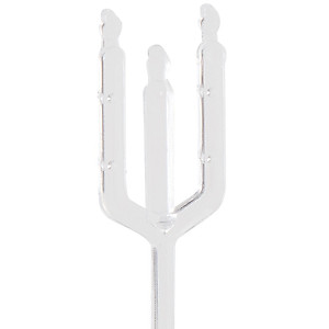 NX Garden 80 PCS 12" Clear Plastic Floral Picks Transparent Fork Shape Head Card Holders Cardettes of Gift Cards, Place Cards, Photos, Food Labels for Weddings, Birthday Parties, Events, Decorations