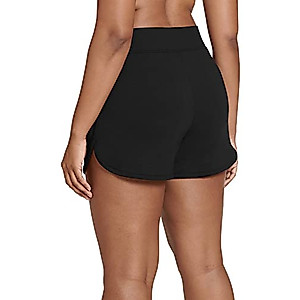 Jockey Women's Loungewear French Terry 3.5" Short, Black, S