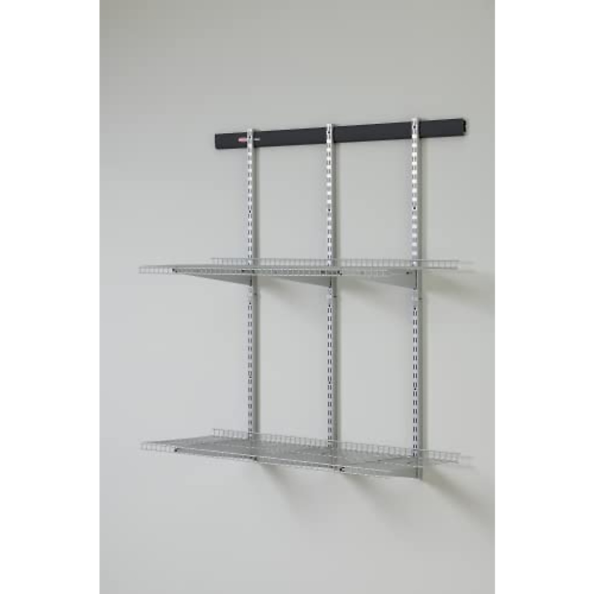 Rubbermaid Alloy Steel Fasttrack Extension Kit for Garage, Shelves, 2091173, 16-Piece, Black