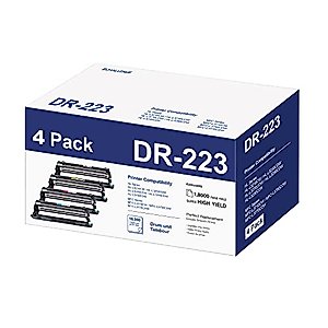 DR223 Compatible Drum Unit Replacement for Brother DR223 DR223CL DR-223 Compatible with MFC-L3770CDW MFC-L3750CDW HL-L3230CDW HL-L3290CDW HL-L3210CW (Black, Cyan, Magenta, Yellow, 4 Pack)
