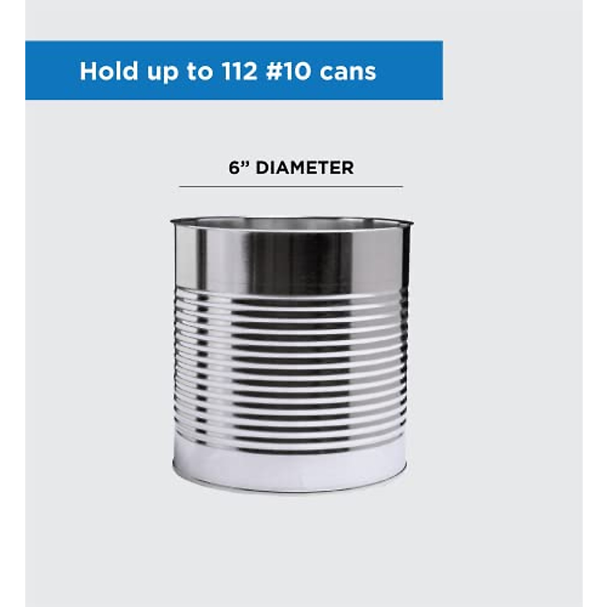 Can Rotation Organizer | Large Canned Food Organizer For Pantry | Black Large Food Rotation System | Harvest | Shelf Reliance (Can Rotation Organizer 109-117 oz (Large))