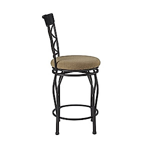 Linon Curves Swivel Counter Bar Stool 24"