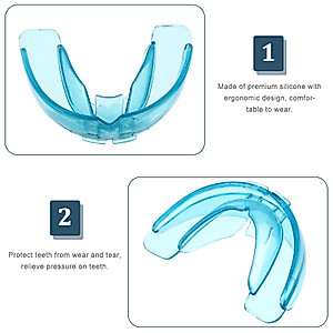 Healifty Dental Night Guard for Teeth Grinding Mouth Guard for Clenching Teeth at Night Nightguard Mouthguard for Sleep 2pcs