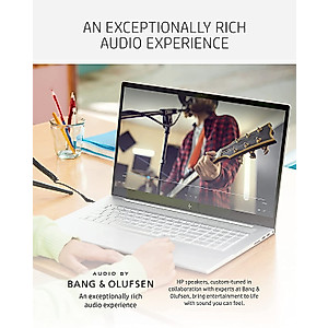 HP New Envy 17 Laptop, 17.3" FHD Touchscreen Display, Intel Core i7-1165G7, 32GB RAM 1TB PCIe NVMe M.2 SSD, Wi-Fi, Bluetooth, Webcam, Backlit Keyboard, Fingerprint Reader, Windows 11 Home