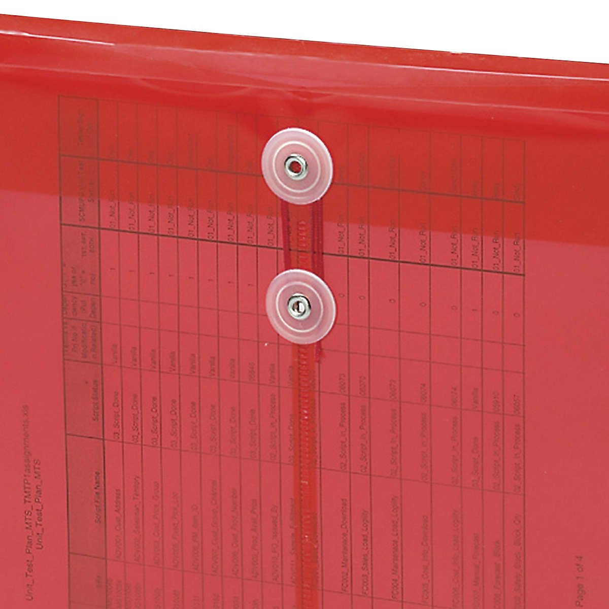 Smead Poly Envelope, 1-1/4" Expansion, String-Tie Closure, Top Load, Letter Size, Red, 5 per Pack (89547)