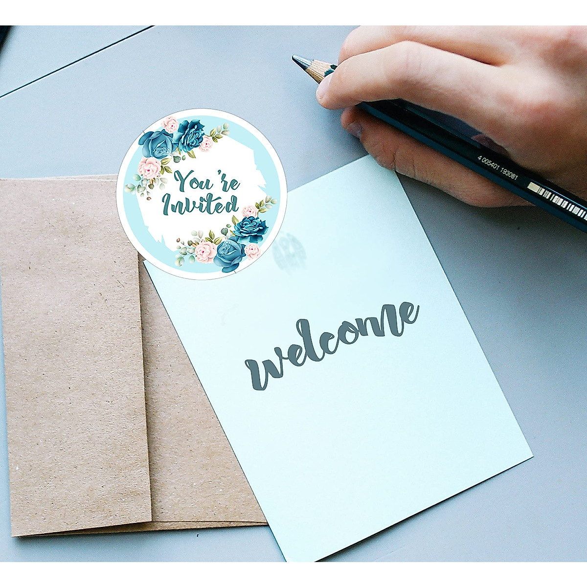 Wedding Invitation Stickers 2 Inch You're Invited Wedding Envelope Seals,240 Pcs Per Pack