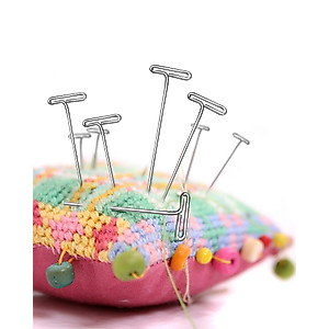 T Pins, 150 PCs T Shape Sewing Pins for Wigs and Crafts, Stainless Steel Push Pin Kit with Clear Box, Ideal for Knitting, Crocheting, Modelling and Office, 100 x 1-1/2 Inch and 50 x 2 Inch