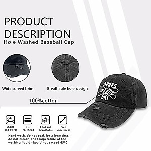Apres ski Above it Hat for Women Pole Baseball Cap Stylish Washed Ball Caps Light Weight